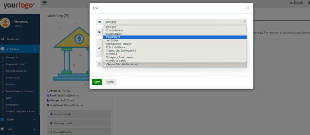 Employee Grievance Software - Employee Complaint System